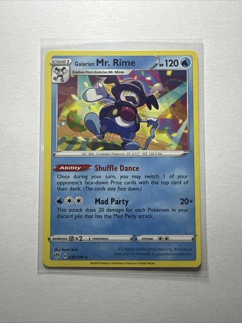 CARTE POKÉMON RARE Darkness Ablaze Galarian Mr. Rime 036/189 EUR 0,36 ...