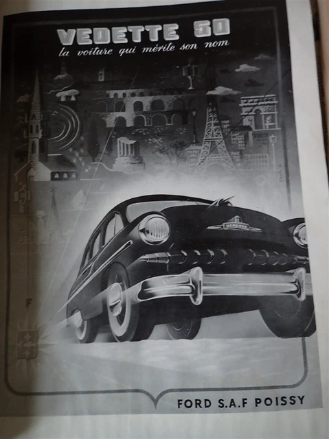 FORD STAR + DELAHAYE DELAGE paper advertising FRANCE ILLUSTRATION AUTO ...