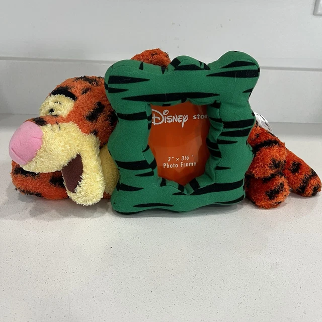DISNEY STORE TIGGER Picture Frame Winnie The Pooh Plush Stuffed Animal ...