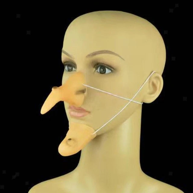 WITCH FAKE NOSE and Chin Cosplay Long Prosthetic Nose Halloween Costume ...