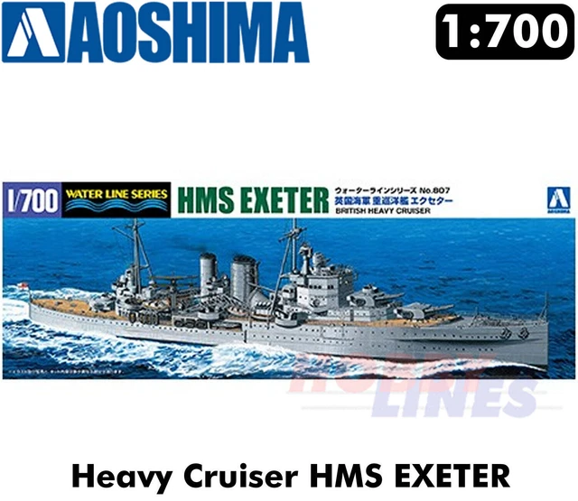 HMS EXETER SCHWERER Kreuzer Zweiter Weltkrieg British Navy 1:700 ...