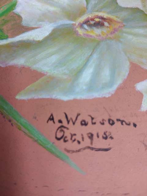 WATCOMBE POTTERY TORQUAY Antique Hand Painted Decorative Plate A.Watson ...