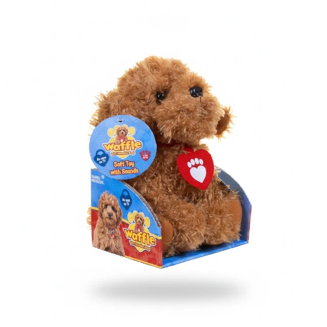 SOFT TOY WAFFLE The Wonder Dog Sound Plush Brown 15x15x25cm Baby £31.99 ...