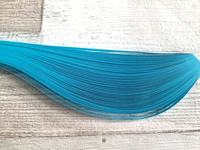 100 QUILLING PAPER strips 3mm wide - azure blue £2.60 - PicClick UK