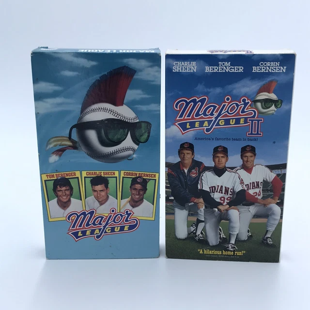 MAJOR LEAGUE 1 2 VHS Lot II Baseball Charlie Sheen Tom Berenger Corbin ...