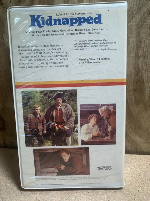 DISNEY'S KIDNAPPED VHS Disney Home Video Clamshell Tested 1983 EUR 4,26 ...