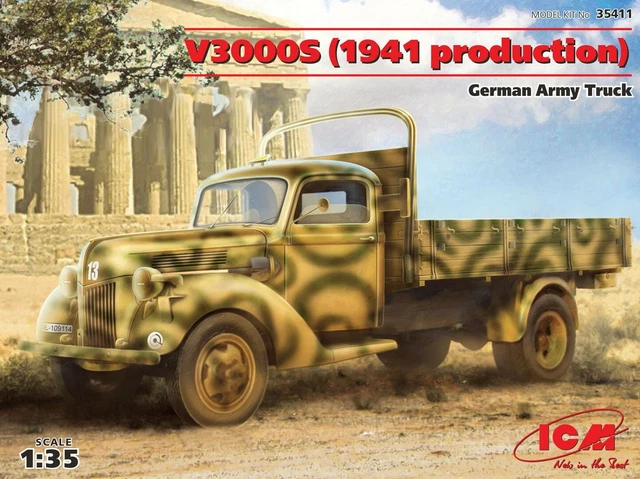 ICM 35411 V3000S (1941 production) German Army Truck 1/35 scale Plastic ...
