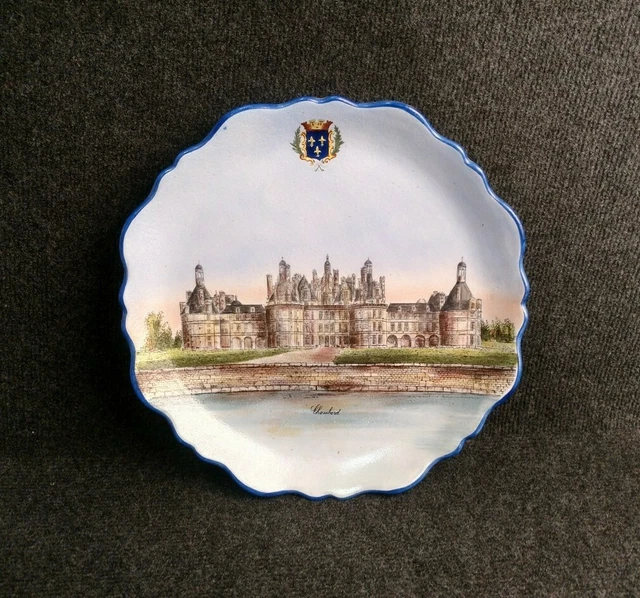 GRAND PLAT CÉRAMIQUE herbiniere asch tours chateau de Chambord EUR 75 ...