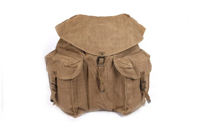 VINTAGE ITALIAN ARMY canvas rucksack backpack pack sack bag military ...