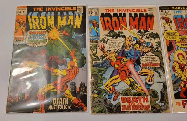 LOT (X38) INVINCIBLE Iron Man comic book -- Marvel Comics $269.09 ...