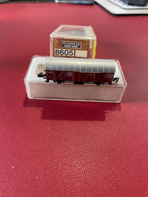 MÄRKLIN 8605 VOIE Z - Voitue de Fret couverte - avec Boîte vitrine ...