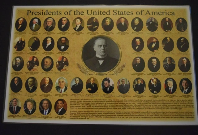 PRESIDENTS OF THE US, THRU PRESIDENT OBAMA, from the McKinley Library ...