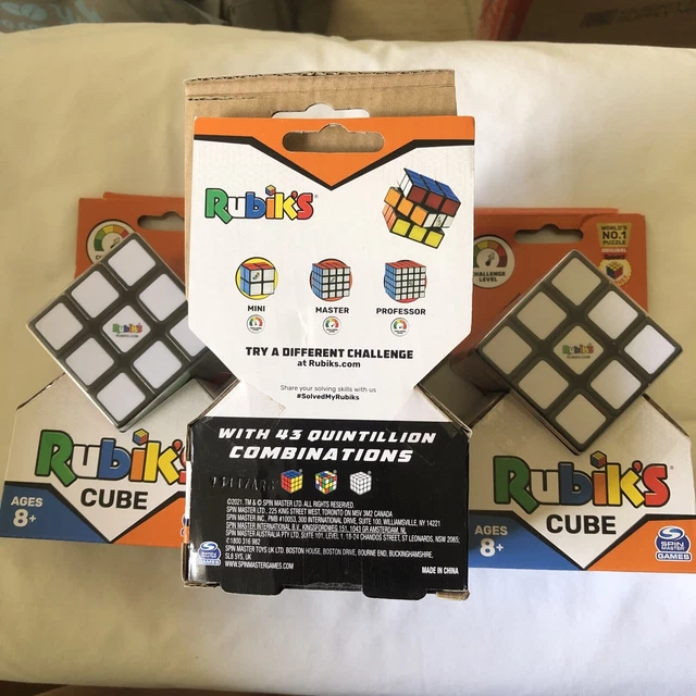 4XRUBIK'S CUBE THE Original 3x3 Rubiks Cube Toy Puzzle Spin Master ...