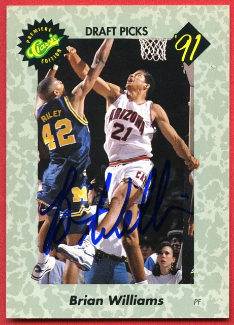 BRIAN WILLIAMS BISON Dele 1991 Classic Draft Picks Auto 339 de 1100 ...
