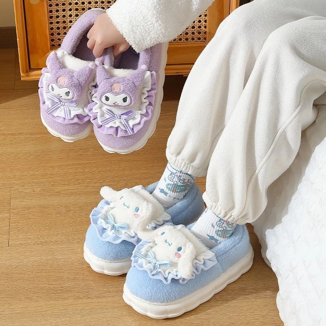 SANRIO KAWAII CINNAMOROLL Anime Flip-Flops Hello Kitty My Melody Warm ...
