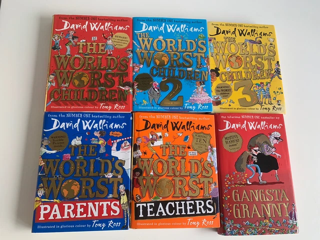 DAVID WALLIAMS THE Worlds Worst Book Set 1 2 3, Parents & Teachers Book ...