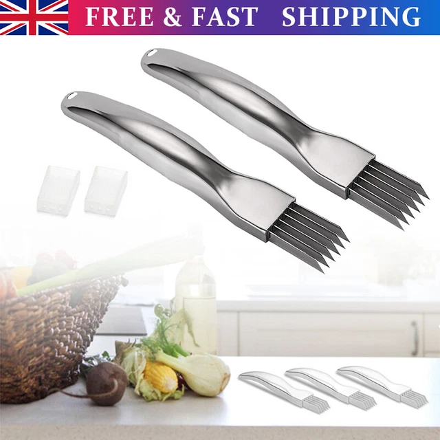2PCS/KIT STAINLESS STEEL Scallion Spring Onion Vegetable Shredder ...