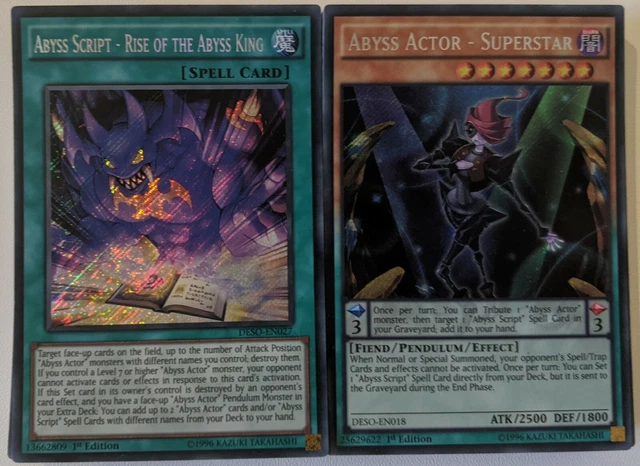 YUGIOH 32 CARD Abyss Actor Deck Core 1st Edition NM $29.95 - PicClick AU