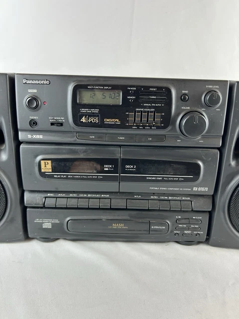 RARE VINTAGE 1990S 90s Square Panasonic Boombox 4 Band Equalizer S-XBS ...