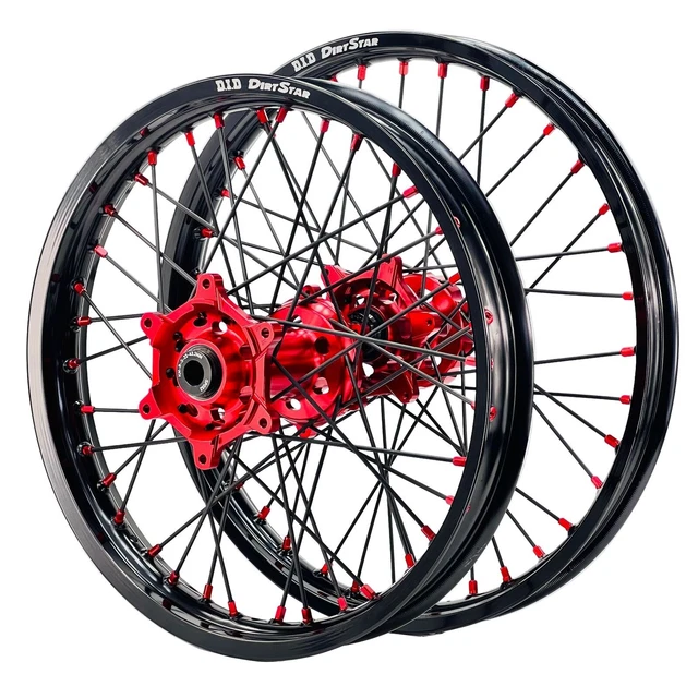 HONDA CRF250RWE 2025-2026 Axiom/DID Wheelset 21/18 Black Rims Red Hubs Blue Nipp $1,299.00 ...