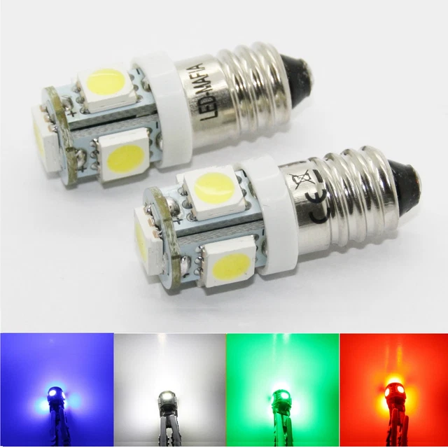 10X 6V/12V E10 EY10 LED SMD Vis Filetage Lampe Tension AC Volt EUR 12 ...