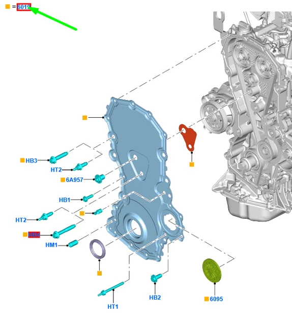 FORD RANGER T6 MK1 Timing Cover Assid EUR 446,72 - PicClick DE
