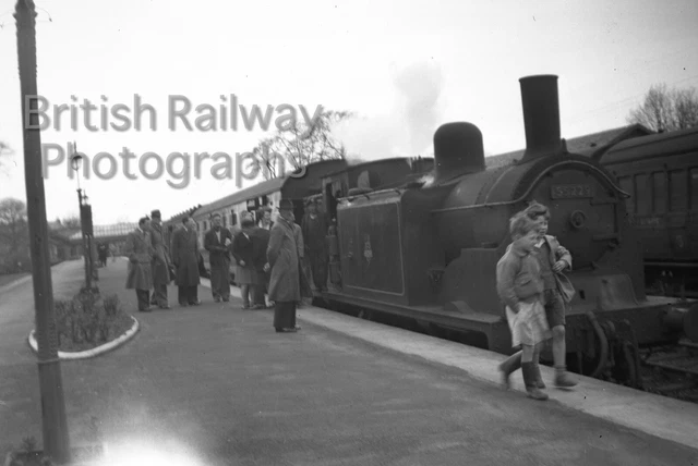 LARGER NEGATIVE BR British Railways Steam Loco 55229 Class 2P-H at ...
