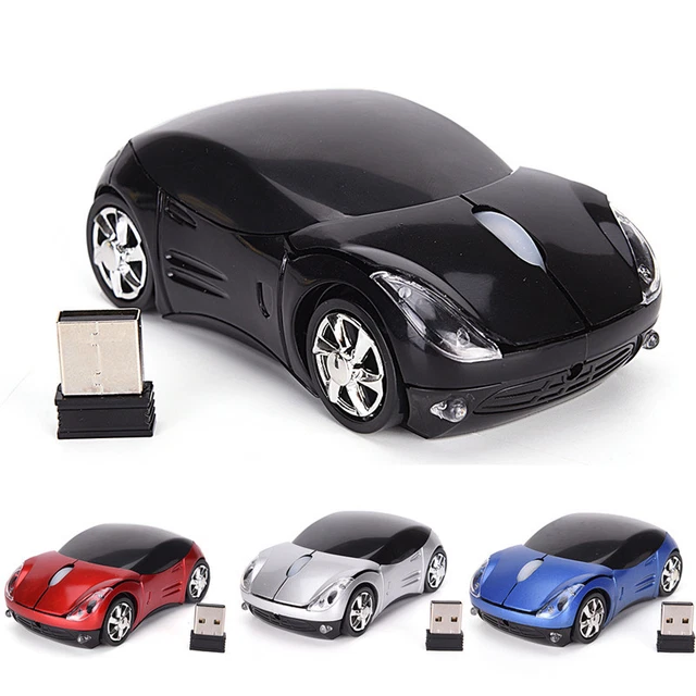 CAR MODEL WIRELESS Optical Mouse Ferrari Shaped Mause Game 1600DPI for ...