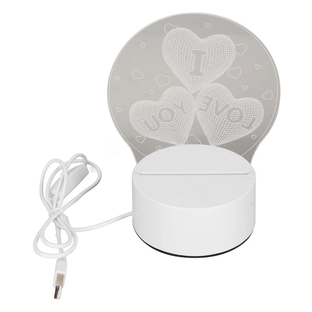 3D VISUALLZATION LAMP Warm Light 3D Night Light Auto Gradual Changing ...