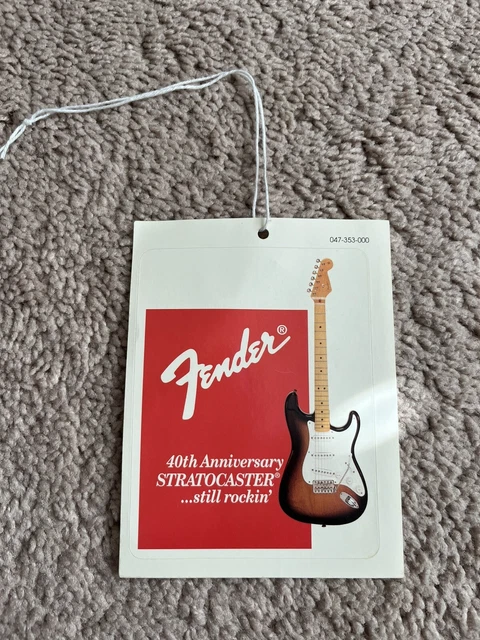 FENDER GUITARS “40TH Anniversary Stratocaster” Hang Tag £16.48 ...