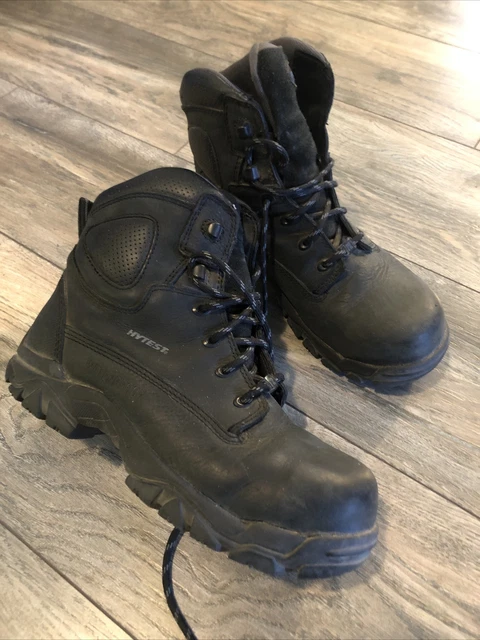 HYTEST SAFETY BLACK 6" EH COMP TOE PR WPF Hiker Work Boot Size 6m £13. ...