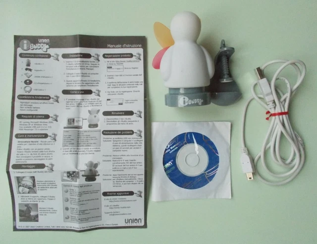 MSN I-BUDDY PUPAZZETTO USB per Messenger con ali rosa e fucsia EUR 1,00 ...