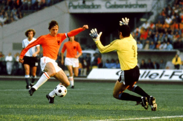 HOLLANDS JOHAN CRUYFF World Cup West Germany 1974 Old Football Photo ...