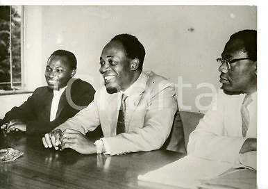 1959 ACCRA KWAME NKRUMAH - Kofi BAAKO - Enoch OKOH during press ...