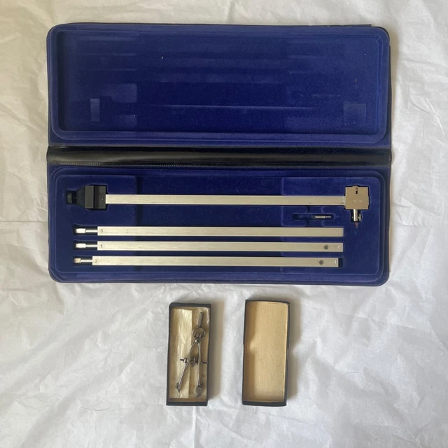 VINTAGE BLUNDELL HARLING Arcliner Beam Compass Technical Drawing Set in ...