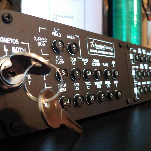 CESSNA 172 BREAKER Panel with Spring Loaded Magneto Switch for Flight ...