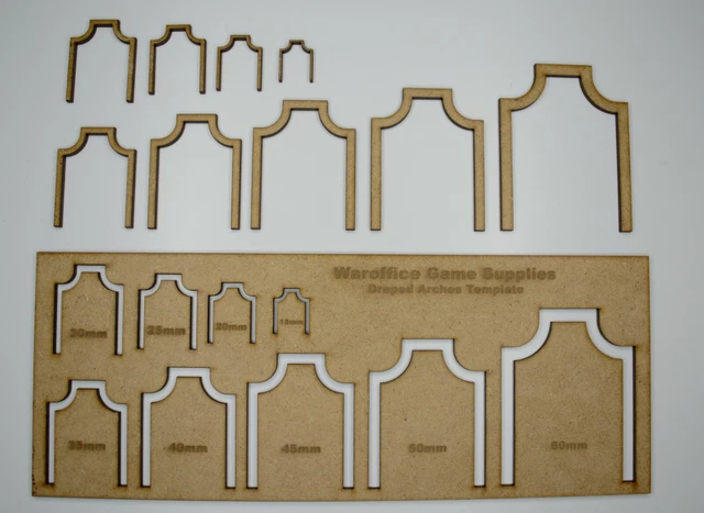 MDF DRAPED ARCHES Template - Wargames Dnd Trains Scenery Warhammer 40K ...