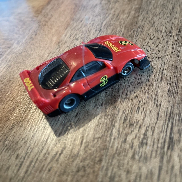 1992 TYCO TOTAL Control Racing TCR FERRARI F40 Slot Less Car Tested $19 ...