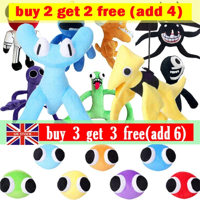 RAINBOW FRIENDS DOORS Plush Toy Horror Stuffed Kids Doll Chapter 2 Cyan ...