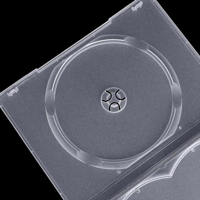 PLASTIC FOR 3 Disc Cover Clear CD Bags DVD Case Disc Holders Movie Box ...