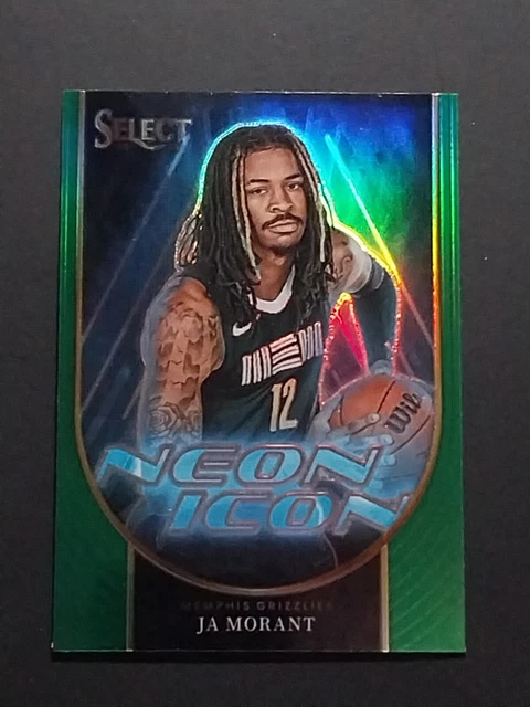 2023-24 PANINI SELECT JA MORANT Icona al Neon Olo Verde Prizm #24 ...