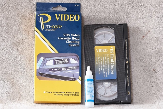VINTAGE PRO CARE Vhs Video Cassette Head Cleaning System £8.99 ...