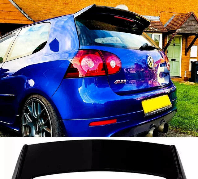 VW GOLF MK5 GTI R R32 Osir Style Gloss Black Rear Boot Roof Spoiler Lip ...