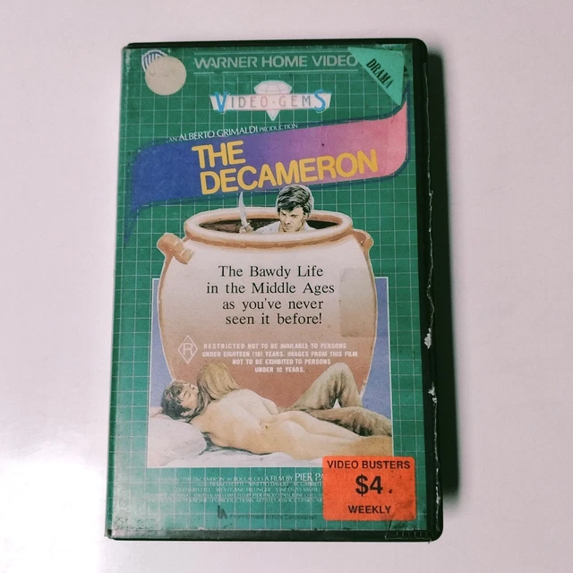 *THE DECAMERON VHS WARNER VIDEO GEMS cult 1971 Pier Paolo Pasolini ...