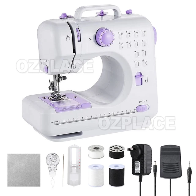 PORTABLE ELECTRIC SEWING Machine Double Threads with Extension Table ...