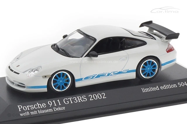 PORSCHE 911 (996) GT3 RS 2002 blanc/bleu Minichamps 1:43 403062029 EUR 49,95 - PicClick FR