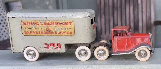 TRIANG MINIC PRE WAR ARTICULATED PANTECHNICON- No30m - Tinplate ...