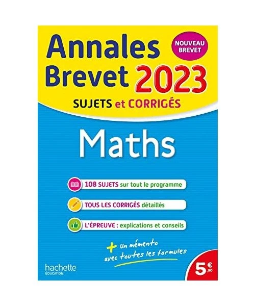 ANNALES BREVET 2023 - Maths: Sujets et corrigés, Rousseau, Philippe EUR ...