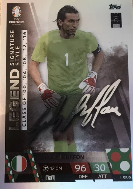 TOPPS MATCH ATTAX UEFA EURO 2024 Gianluigi Buffon Firma Stile Leggenda ...