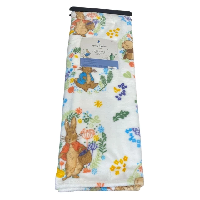 BEATRIX POTTER PETER Rabbit Easter Bunny Oversized Throw Blanket 60X70 ...